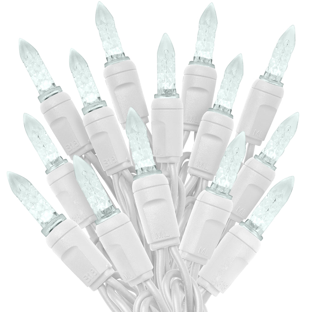 M6 LED Christmas Lights | Faceted Mini Christmas Light Strings | 70 Li ...