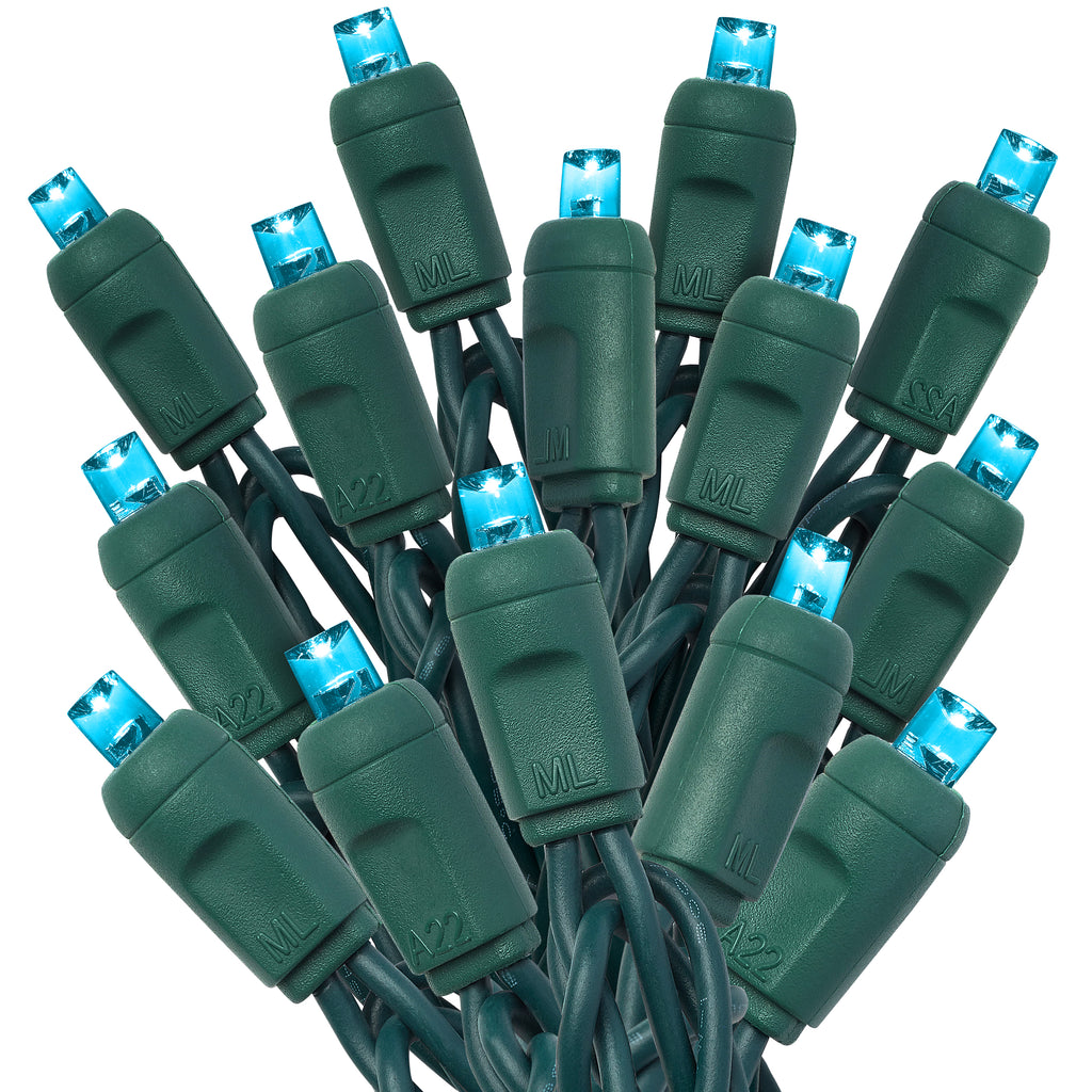 5mm LED Mini Christmas Light Strings | Wide-Angle Christmas Light Bulb ...